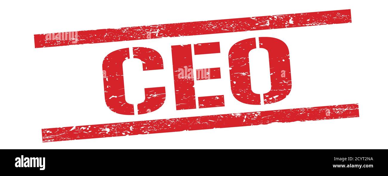 CEO text on red grungy rectangle stamp sign Stock Photo - Alamy