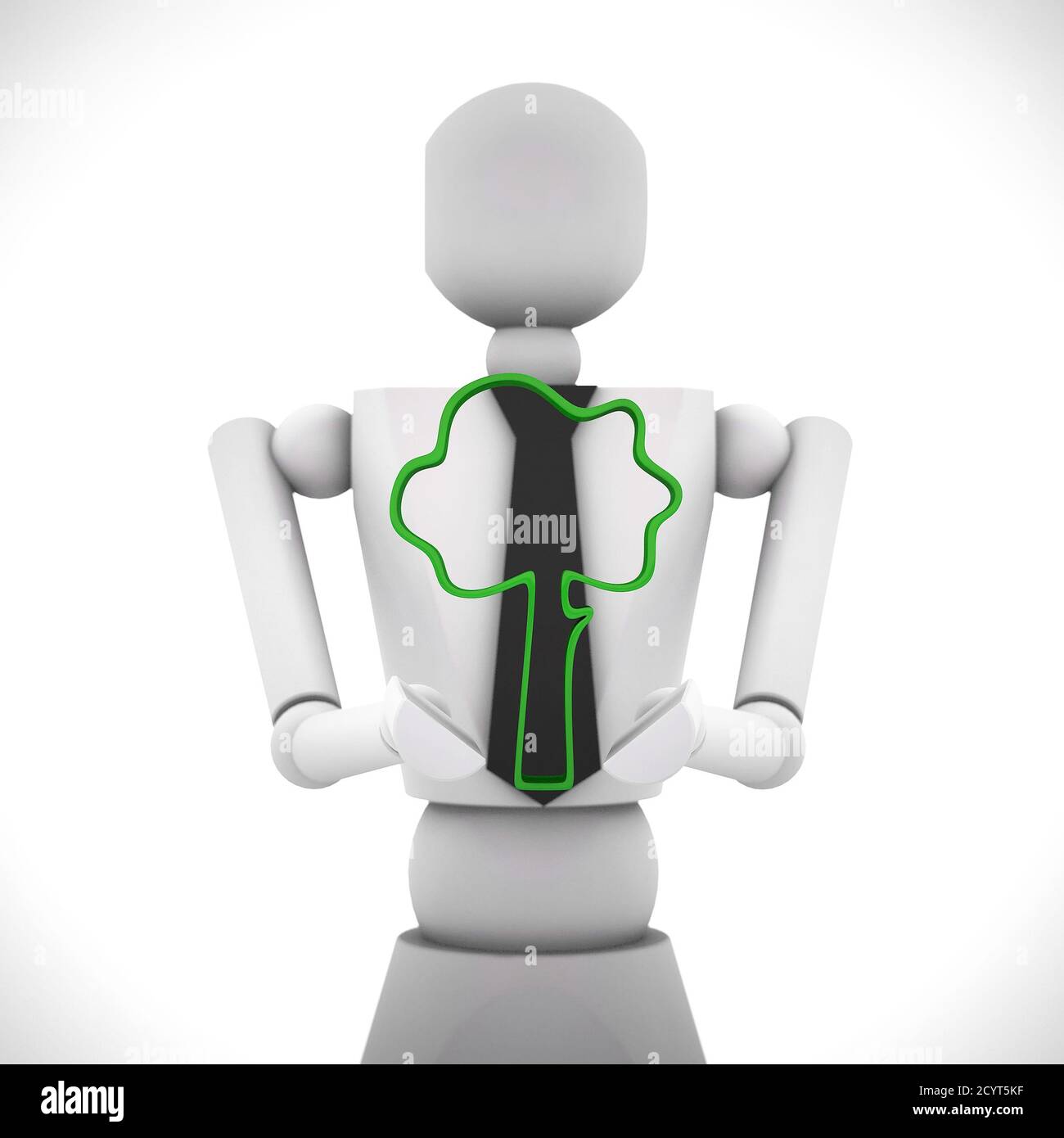The business wooden doll 3d illustration Stock Photo - Alamy