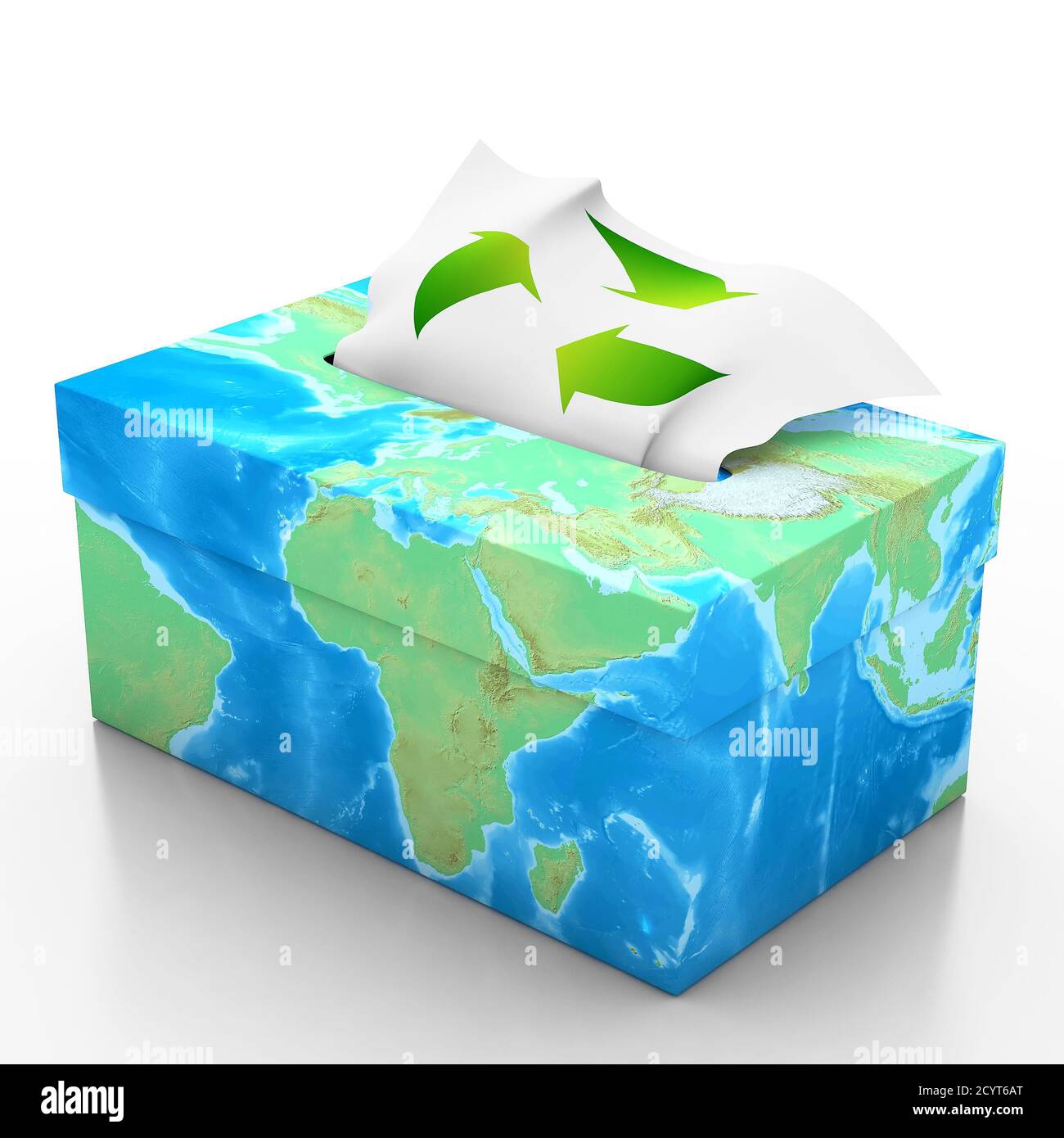 Tiissue box isolated on white background 3d illustrator Stock Photo - Alamy