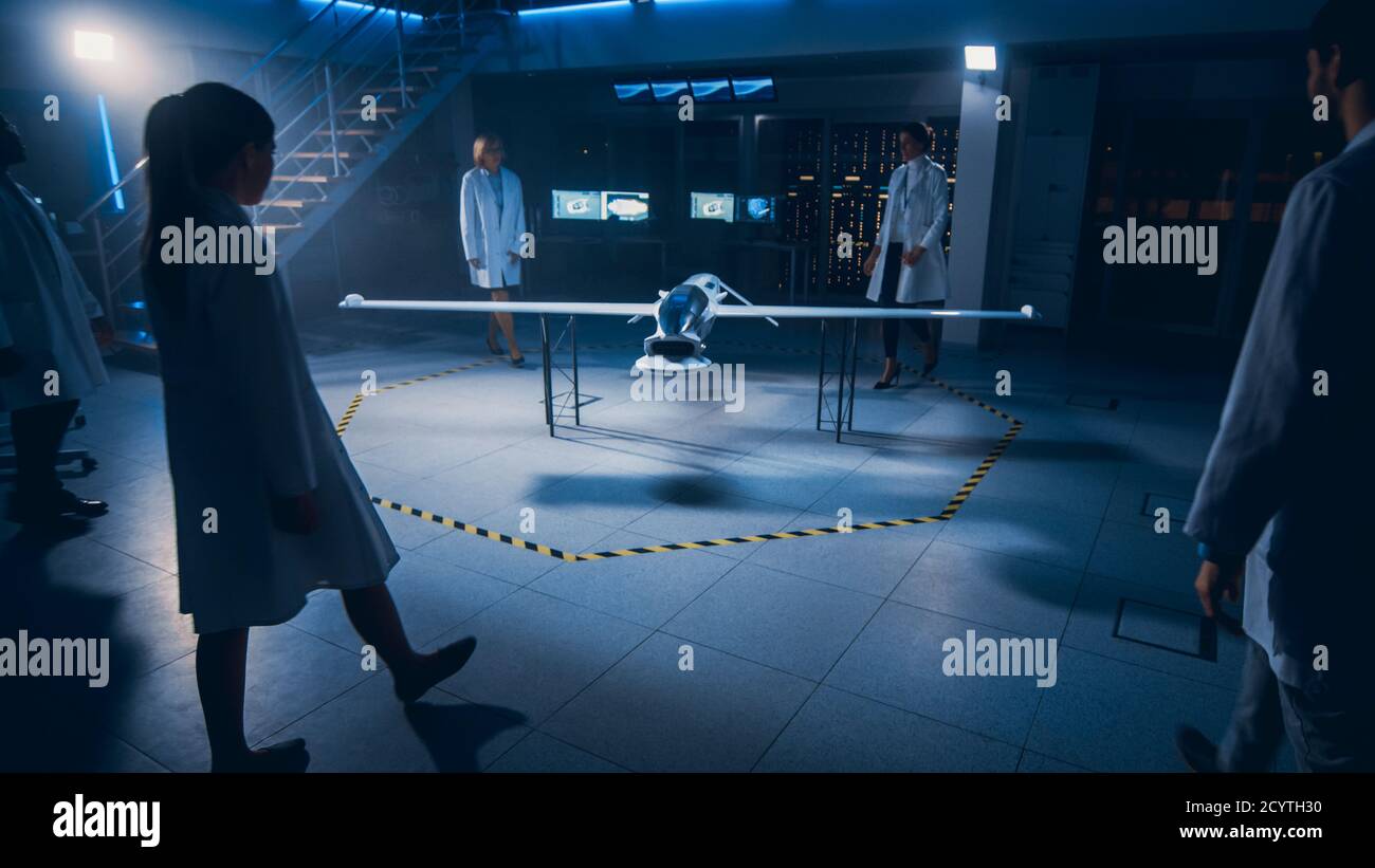 Meeting of Aerospace Engineers Work On Unmanned Aerial Vehicle Drone ...