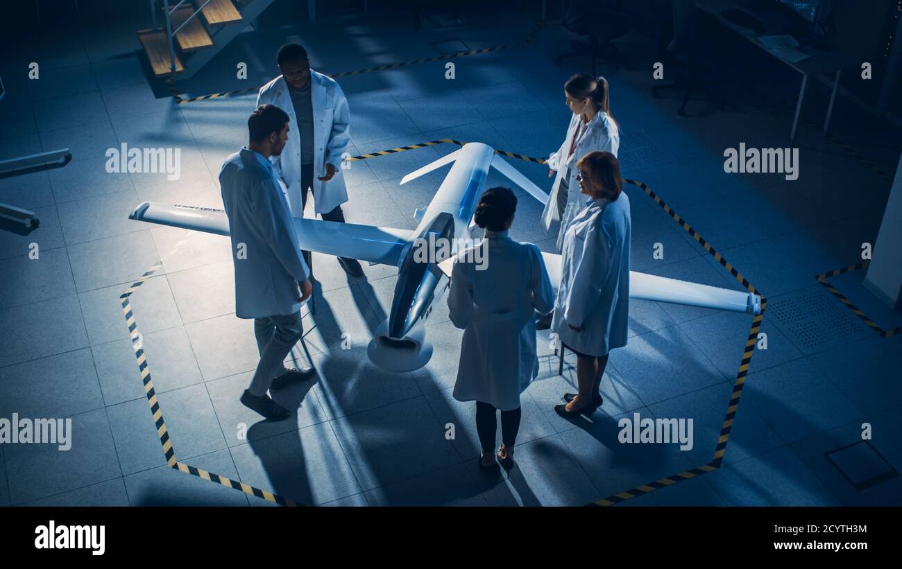 Meeting of Aerospace Engineers Work On Unmanned Aerial Vehicle Drone ...