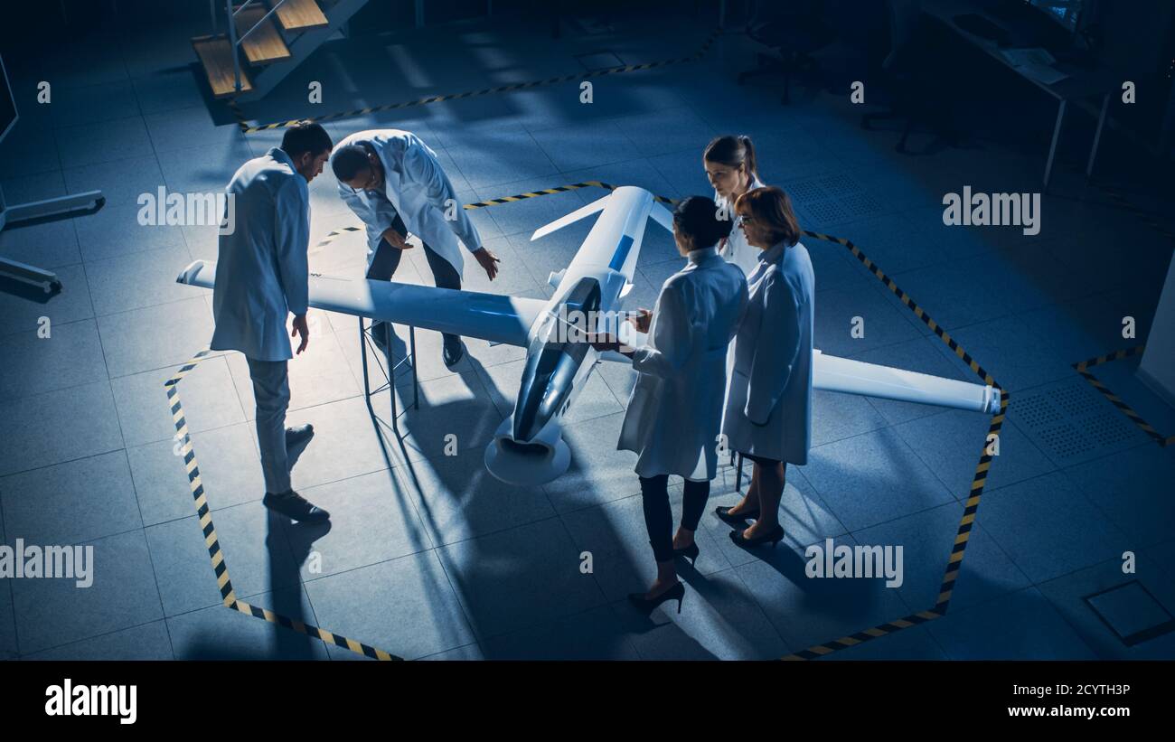 Meeting of Aerospace Engineers Work On Unmanned Aerial Vehicle Drone ...