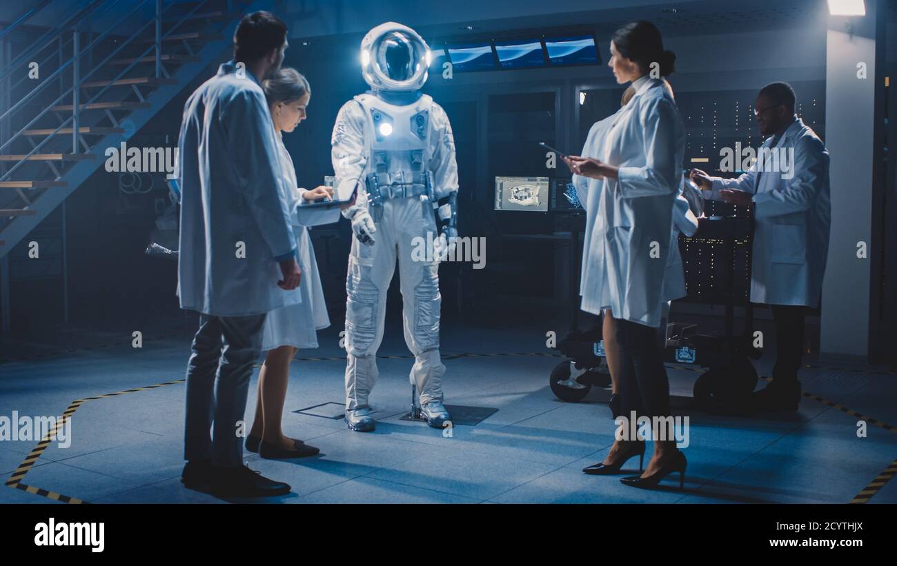 Diverse Team of Aerospace Engineers Design New Space Suit Adapted for ...