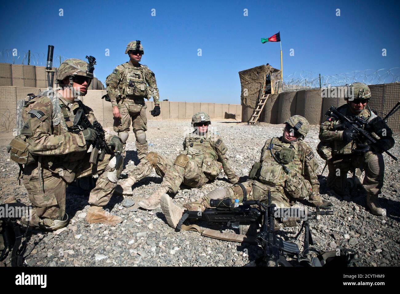 Police outpost in kandahar province hi-res stock photography and images ...