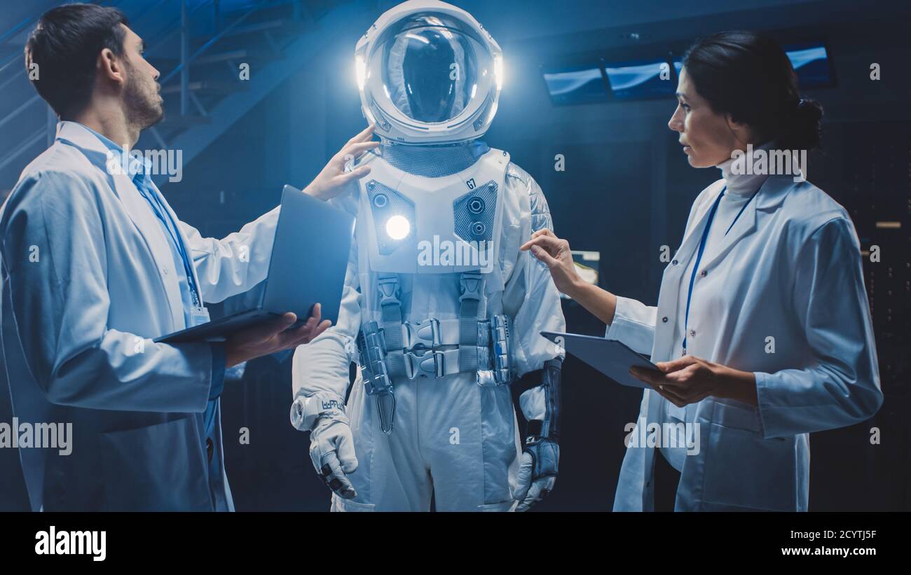 Diverse Team of Aerospace Engineers Design New Space Suit Adapted for ...