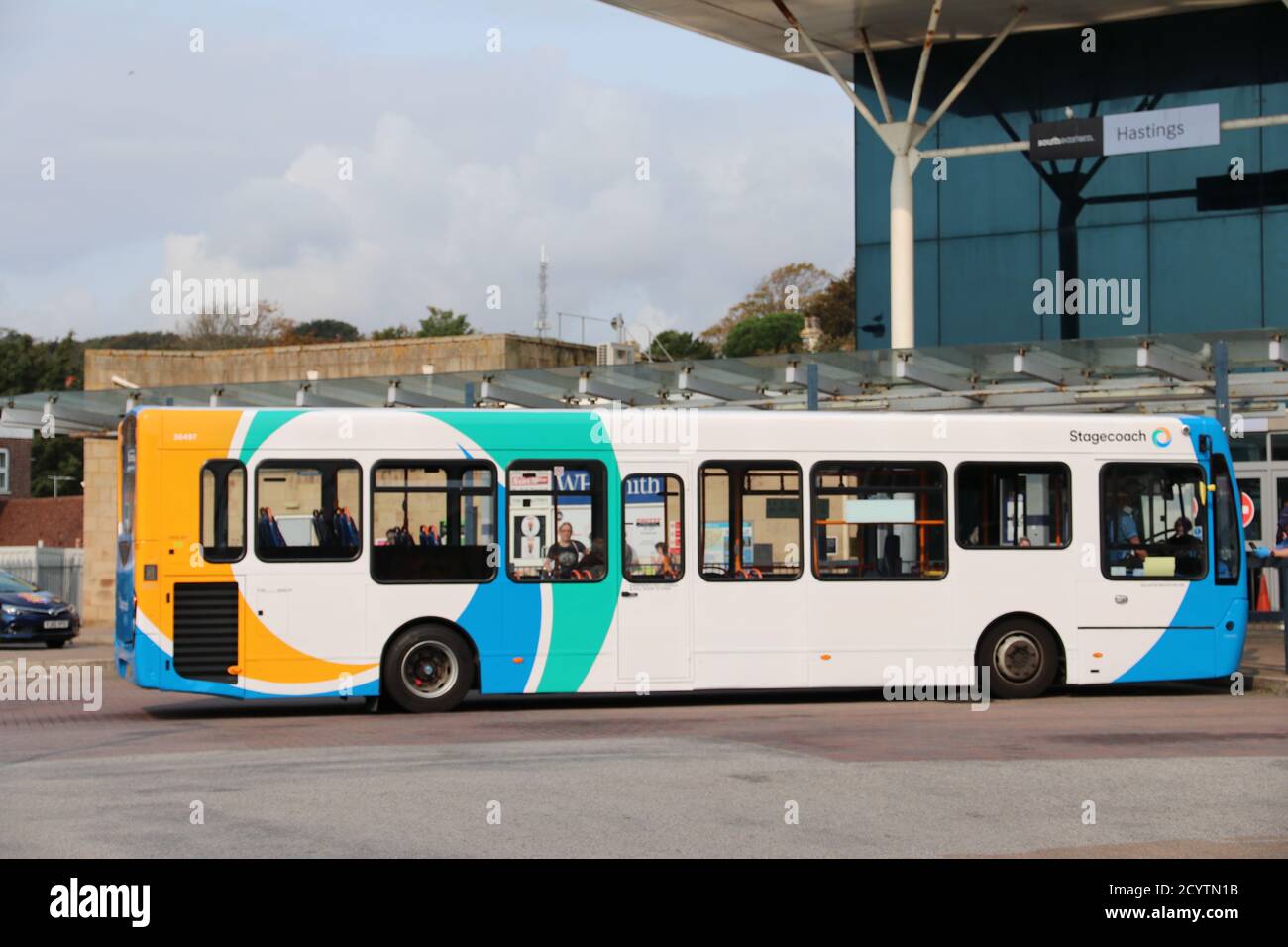 A STAGECOACH SINGLE DECK BUS IN THE NEW 2020 LIVERY IMAGE Stock Photo ...