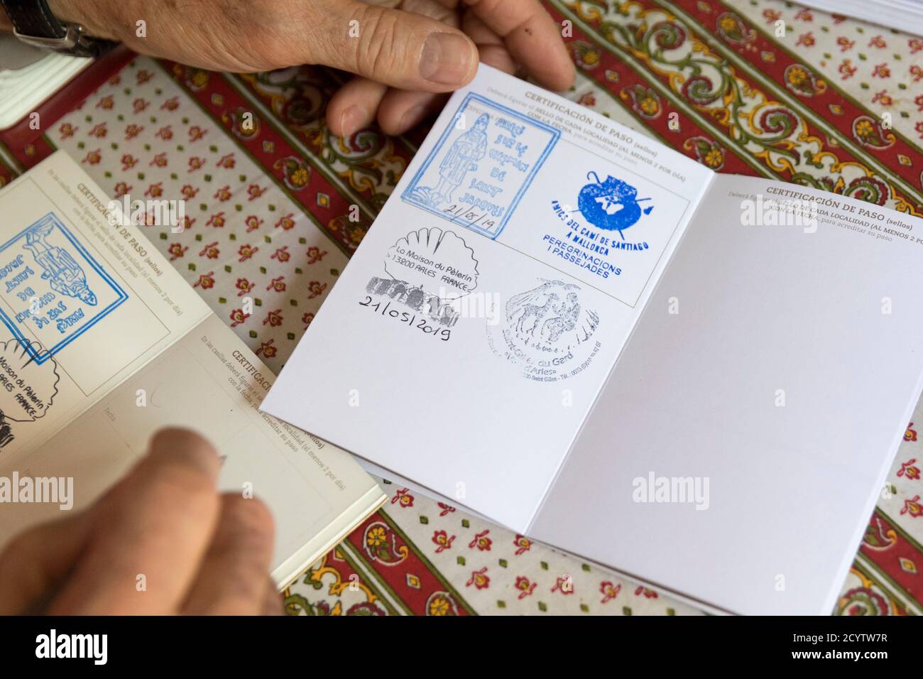 Camino pilgrim passport hi-res stock photography and images - Alamy