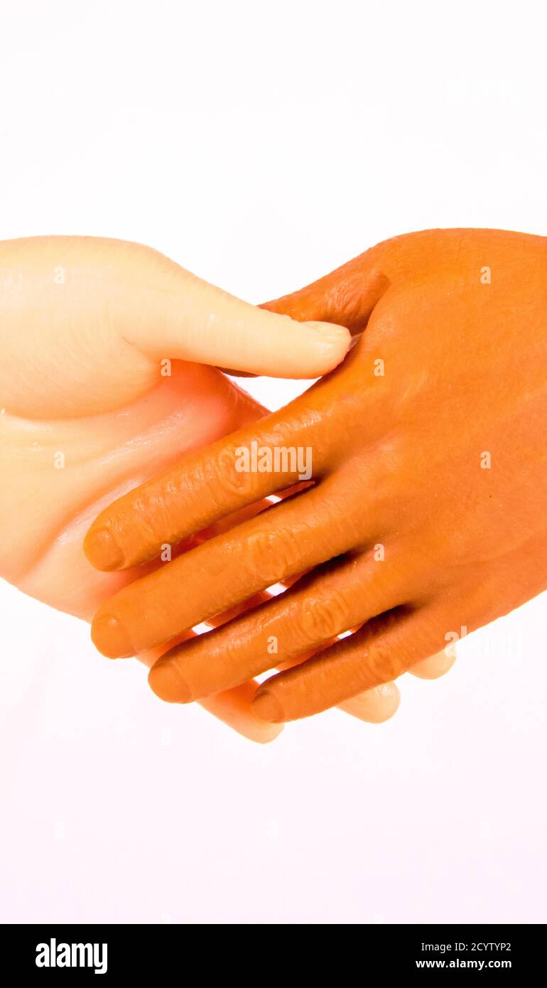 Human hands shake as a welcoming gesture or when sealing a deal Stock ...