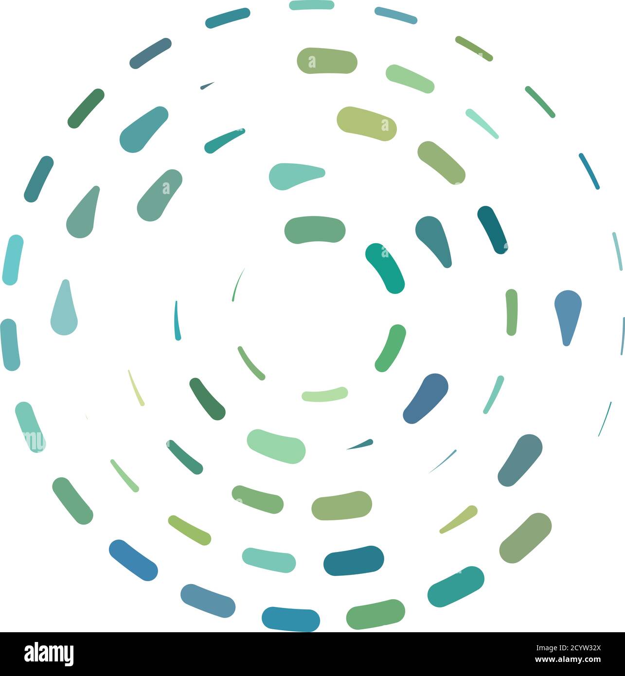 Abstract circular ,radial design element. Geometric radiating dashed ...