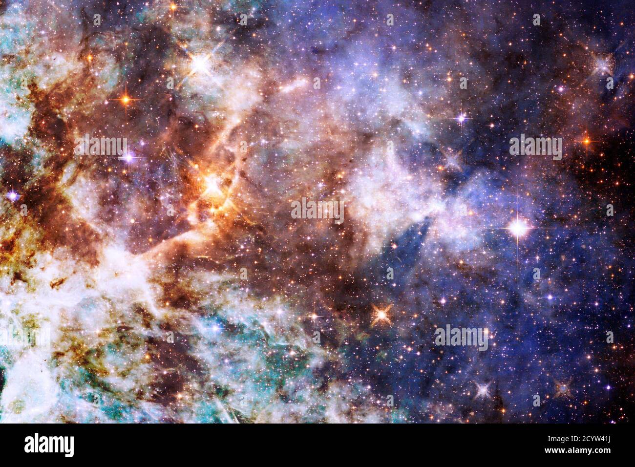 Outer space, cosmic landscape. Nebula. Elements of this image furnished ...