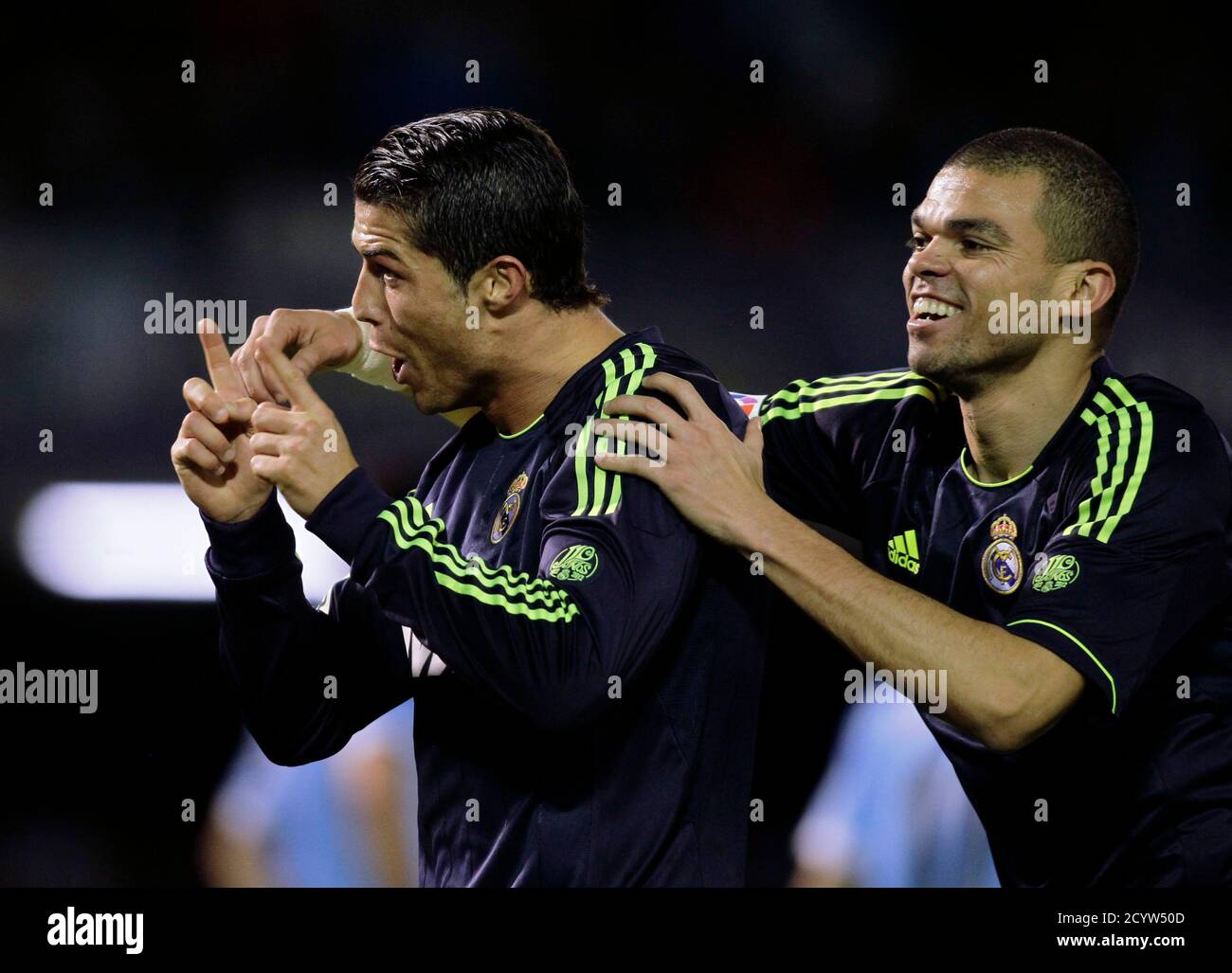 Real madrids cristiano ronaldo pepe hi-res stock photography and images ...