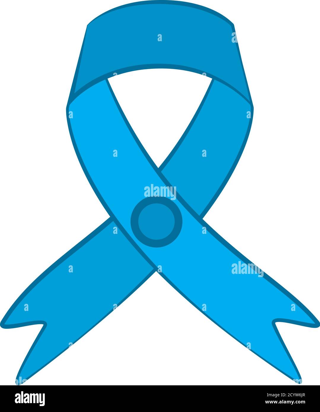 Blue awareness ribbon on white background. Disease Stock Vector Image ...
