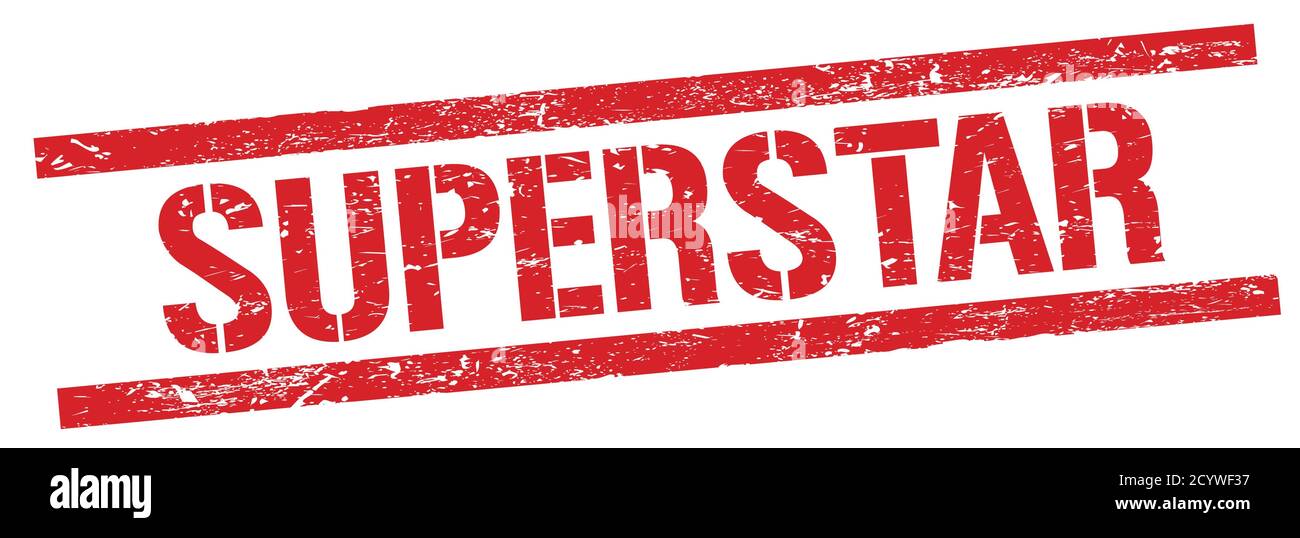 SUPERSTAR text on red grungy rectangle stamp sign Stock Photo - Alamy