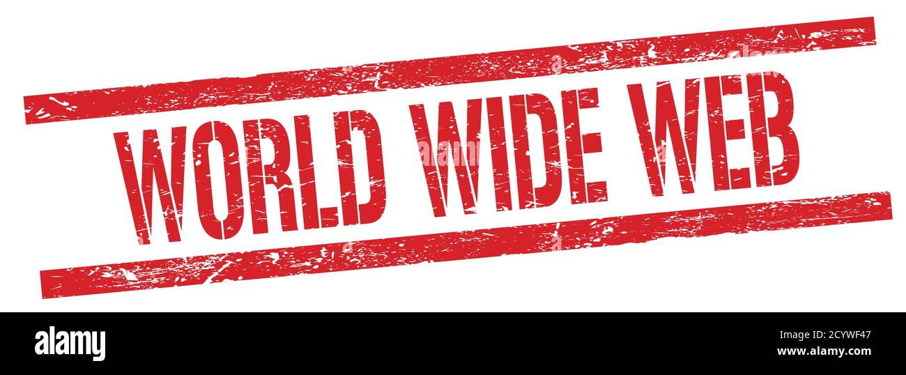 WORLD WIDE WEB text on red grungy rectangle stamp sign Stock Photo - Alamy