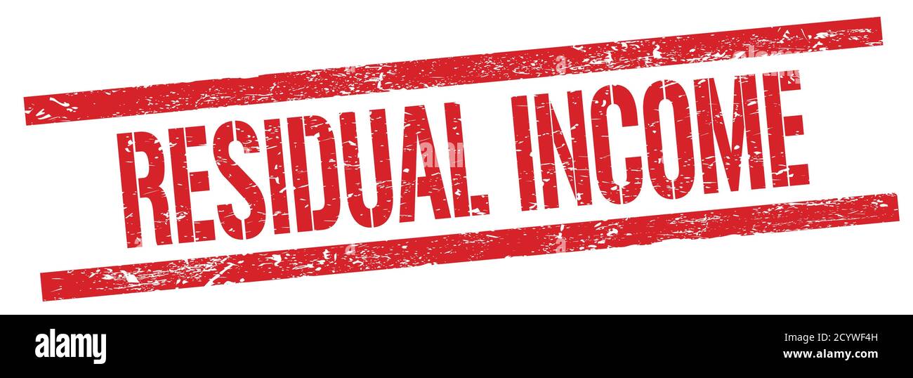 RESIDUAL INCOME text on red grungy rectangle stamp sign Stock Photo - Alamy