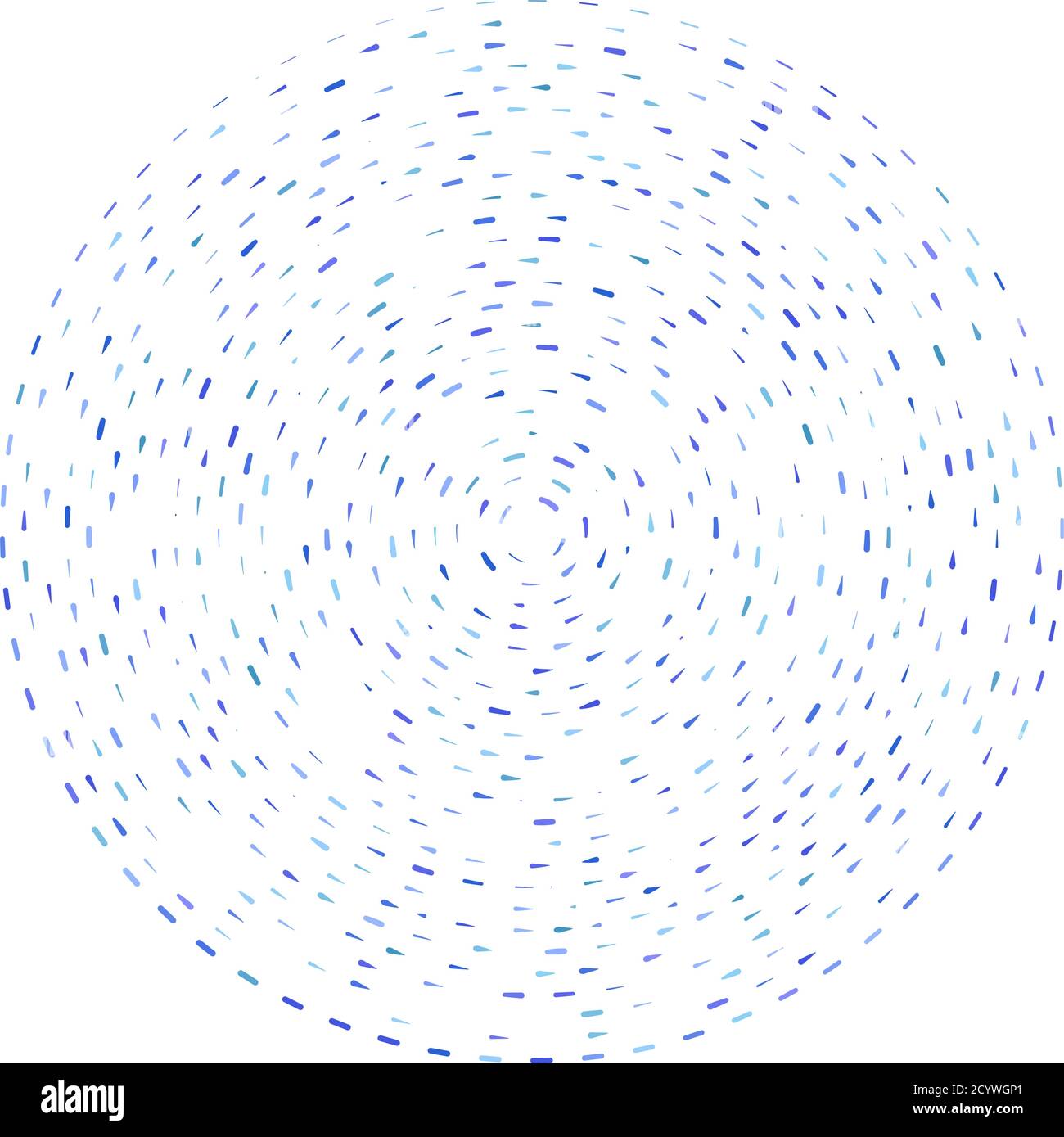 Abstract circular ,radial design element. Geometric radiating dashed ...