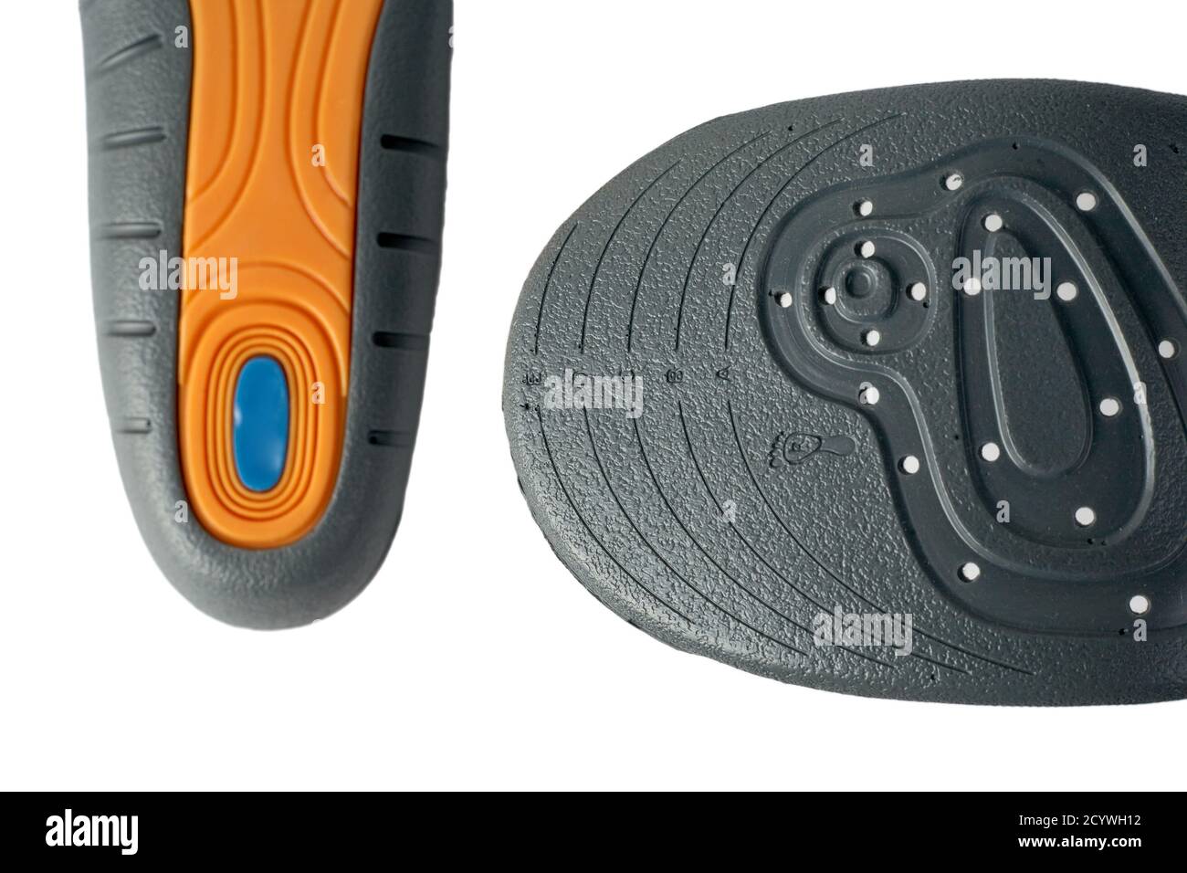 Insoles isolated on a white background. Soft foam insoles with silicone ...