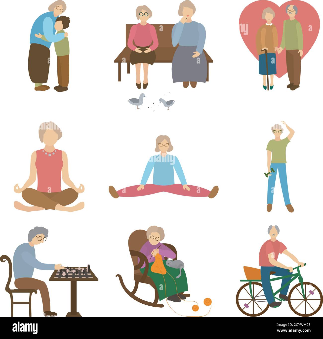Elderly exercise chair Stock Vector Images - Alamy
