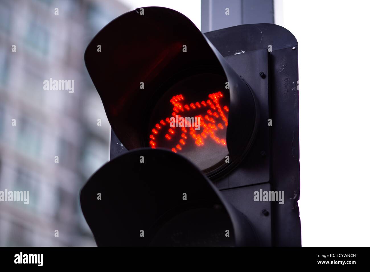 Red traffic light on pedestrian in China, Asia Stock Photo - Alamy