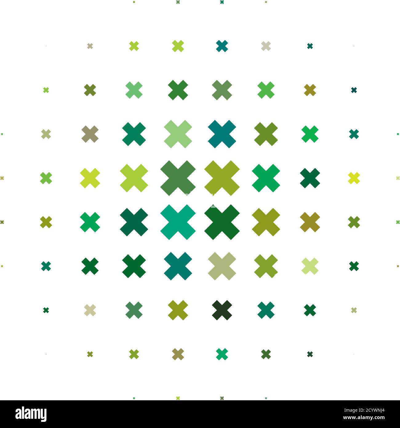Circle made of green plus, cross marks, signs. Geometric circle Stock ...