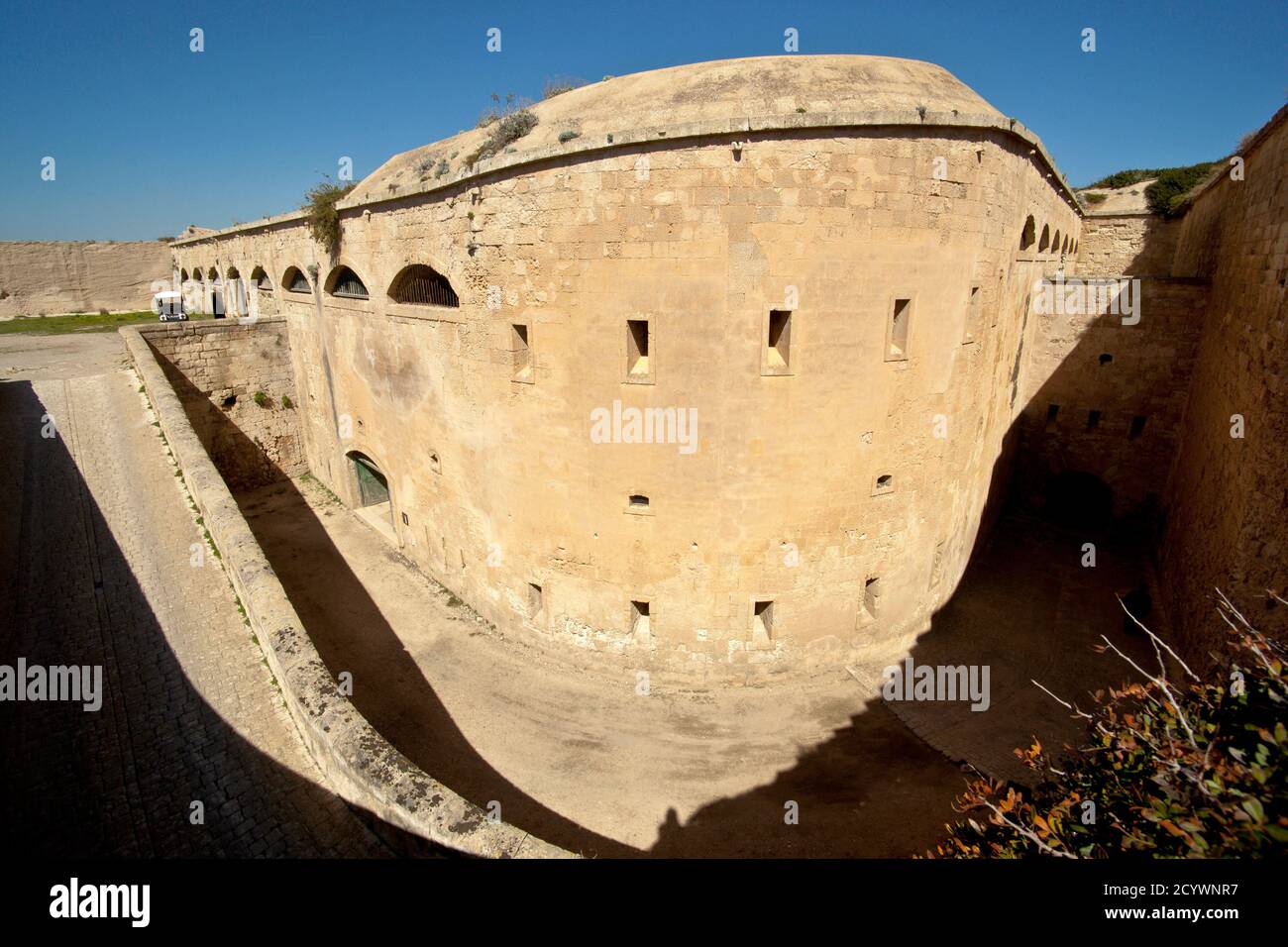 Fortaleza de Isabel II, siglo XIX.Puerto de Mahon.La Mola.Menorca.Islas ...