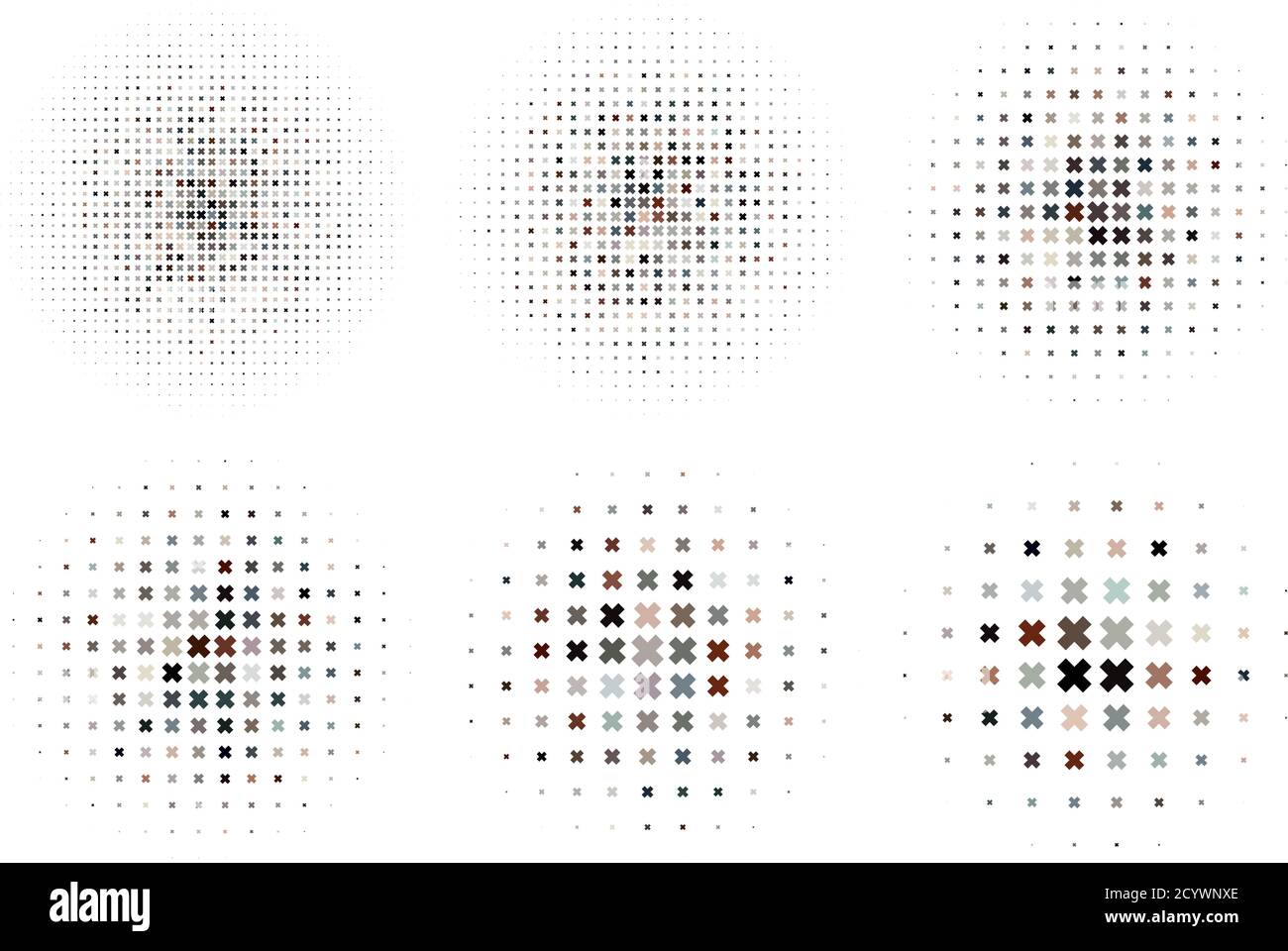 Set of Circles made of plus, cross marks, signs Stock Vector Image ...