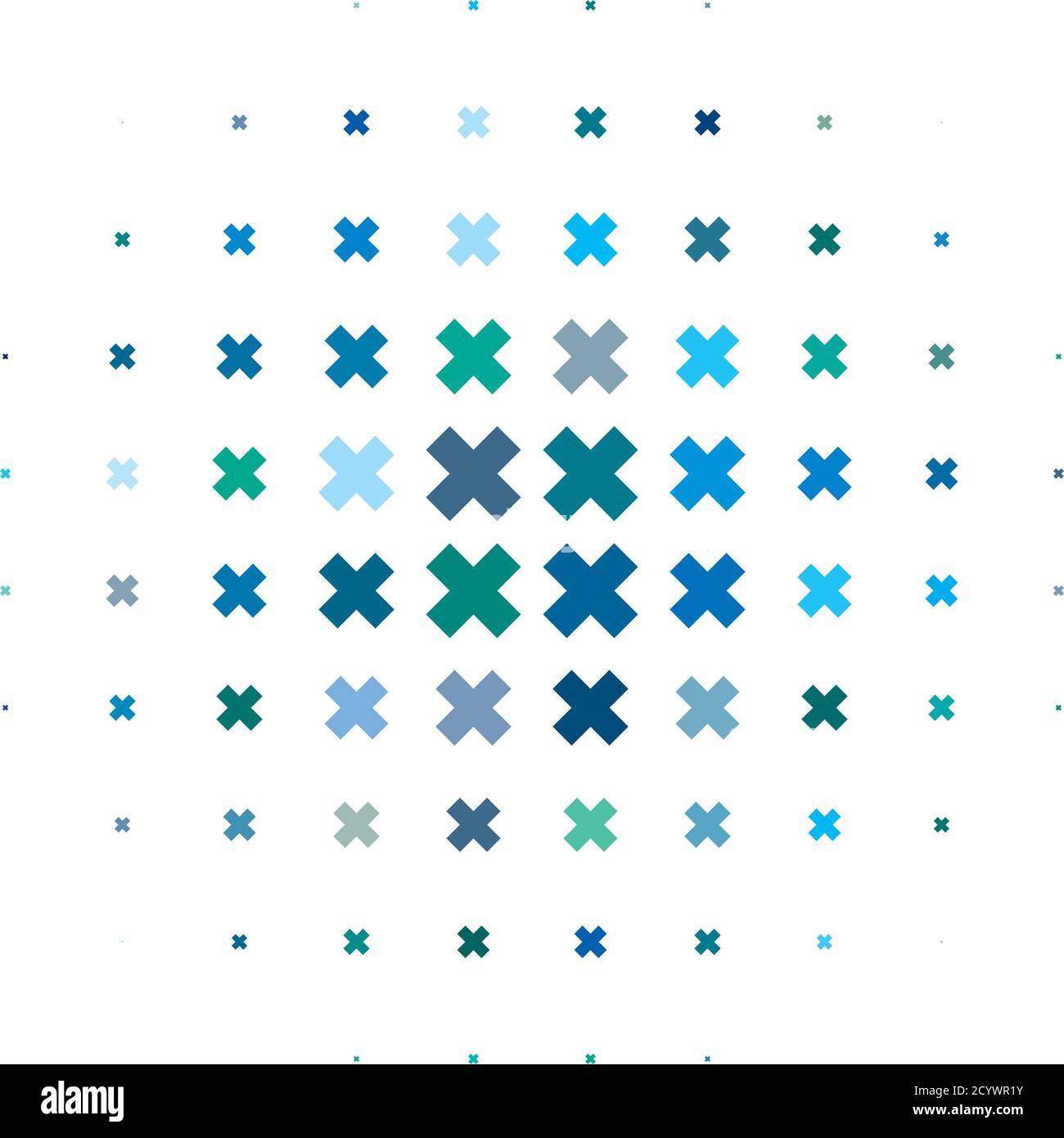 Circle made of blue plus, cross marks, signs. Geometric circle Stock ...