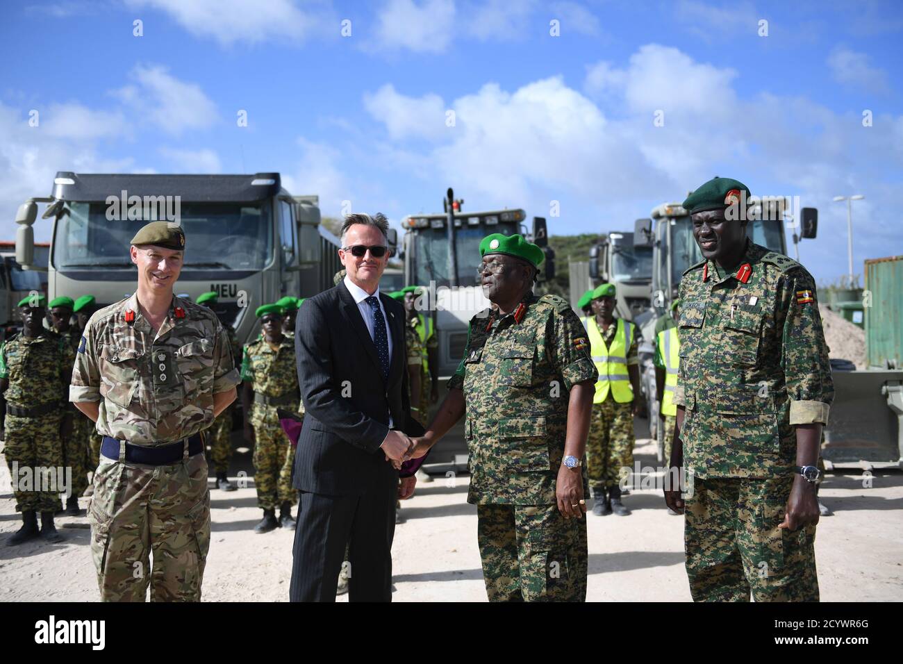 David Concar, the UK Ambassador to Somalia hands over vehicles donated ...