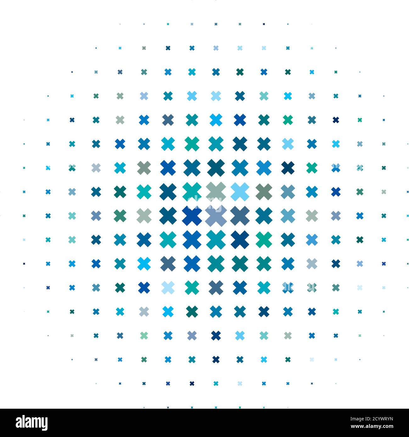 Circle made of blue plus, cross marks, signs. Geometric circle Stock ...