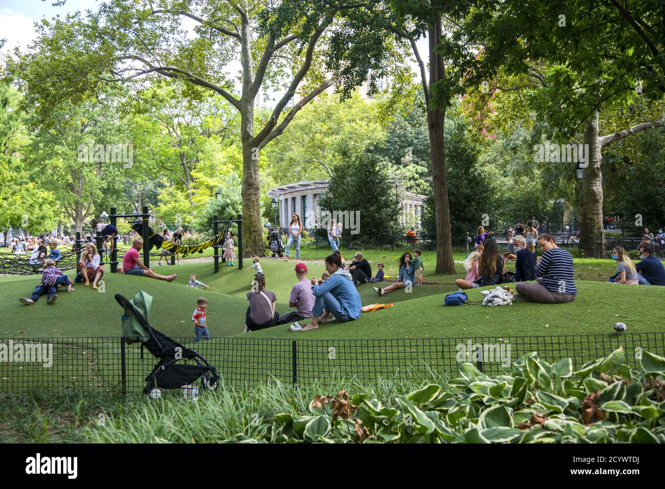 Playground in washington square park hi-res stock photography and ...