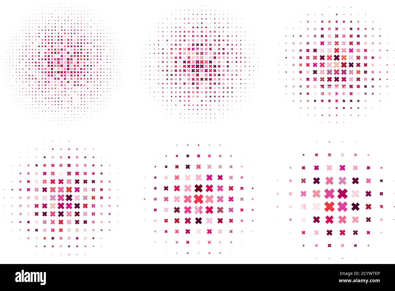 Set of Circles made of plus, cross marks, signs Stock Vector Image ...