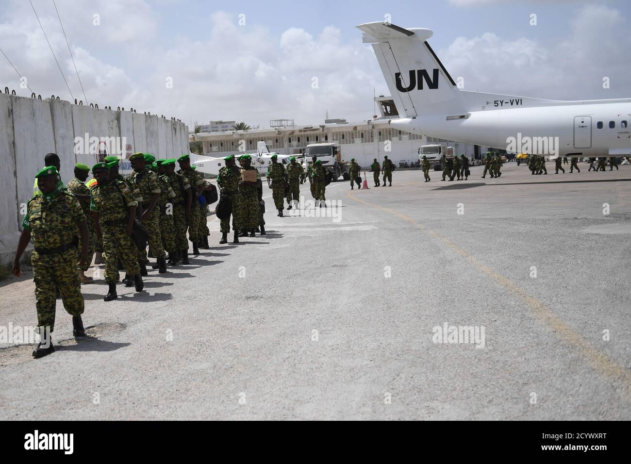A new battalion group of Burundian soldiers serving under the African ...