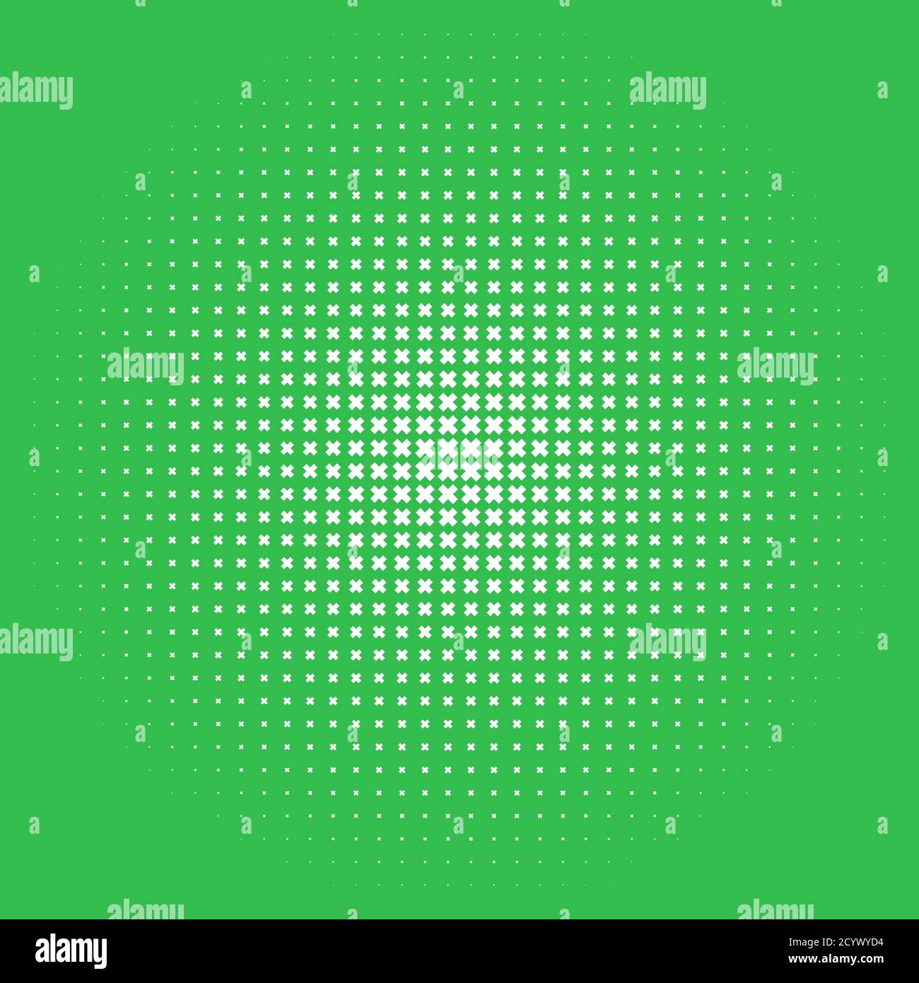 Circle made of plus, cross marks, signs over green background Stock ...