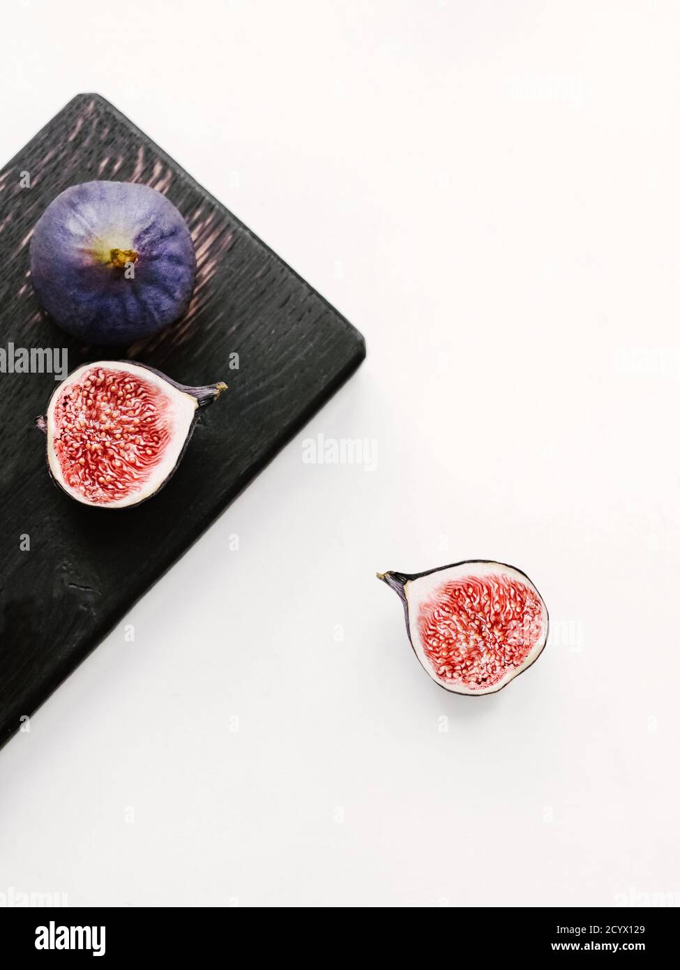 Figs Top view still life photo with copy space Stock Photo - Alamy