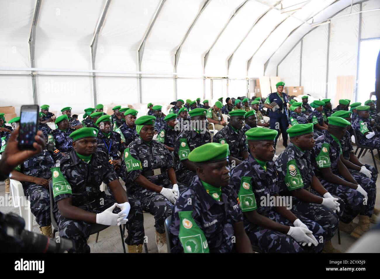 AMISOM Ugandan Formed Police Unit personnel who completed their tour of ...