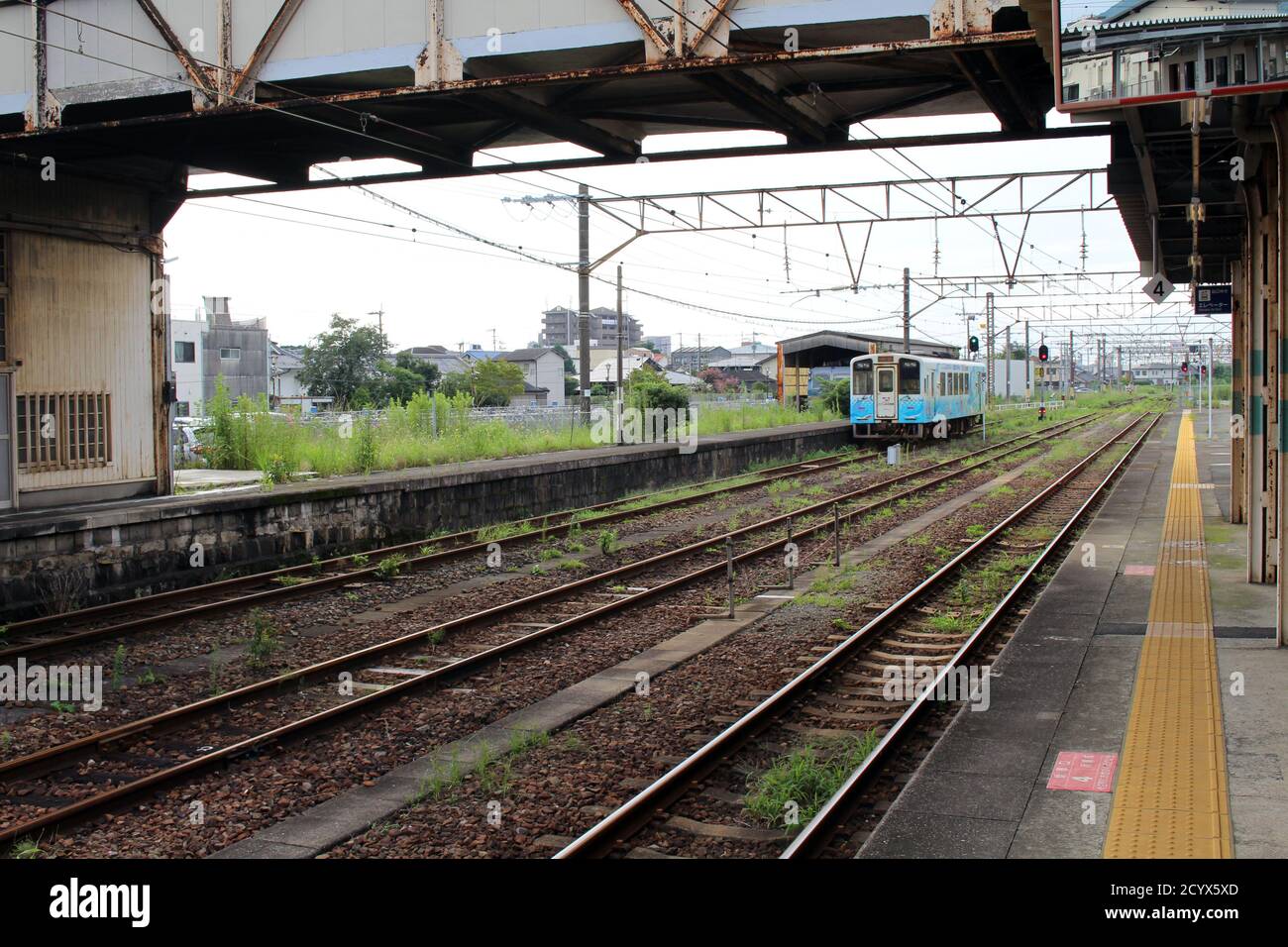 The platform of Yatsushiro Station of Kumamoto. Taken in August 2019 ...