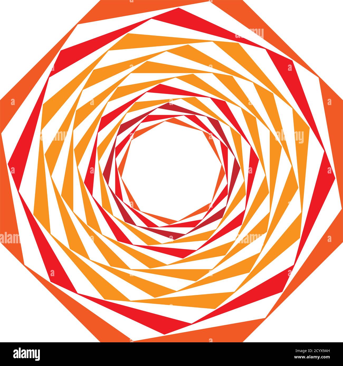 Circular, radial abstract spiral, vortex design element. Swirl, twirl ...