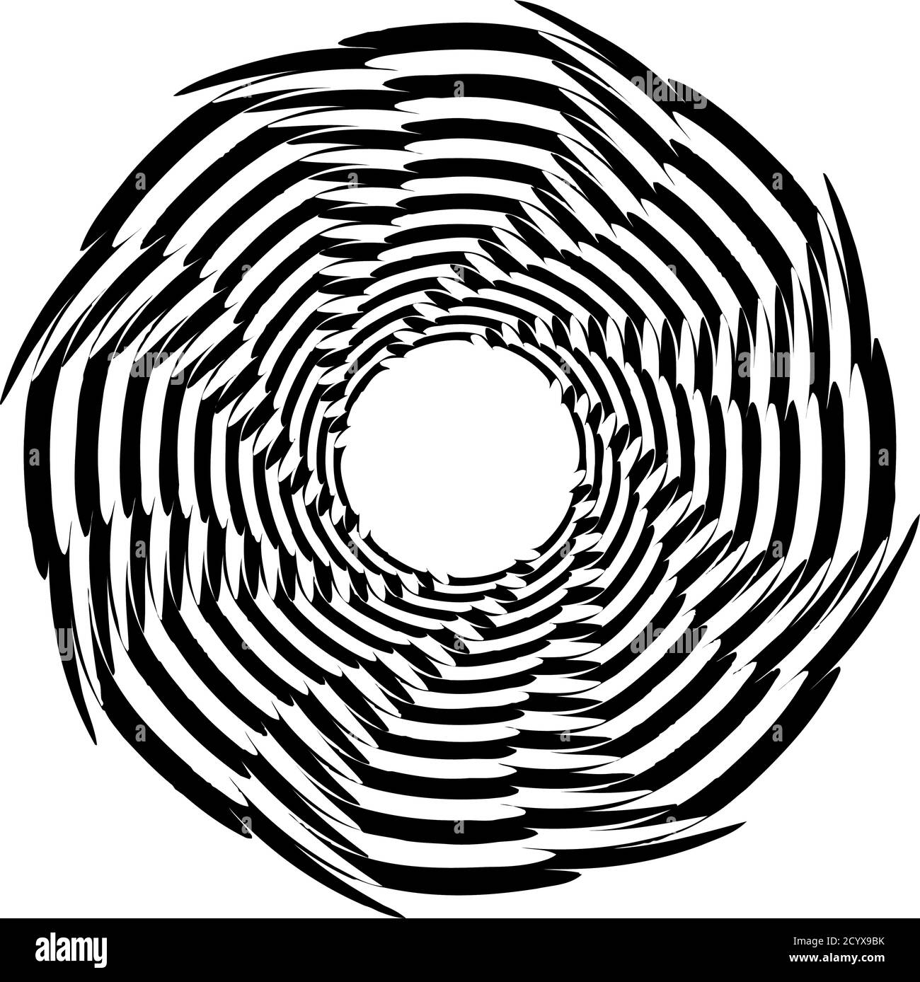 Circular, radial abstract spiral, vortex design element. Swirl, twirl ...