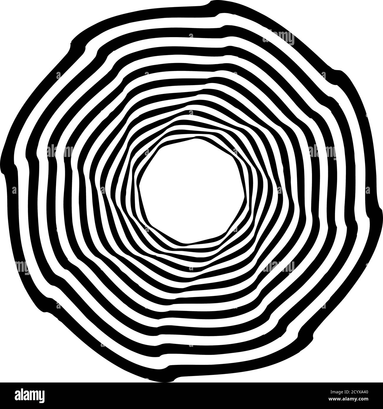 Circular, radial abstract spiral, vortex design element. Swirl, twirl ...