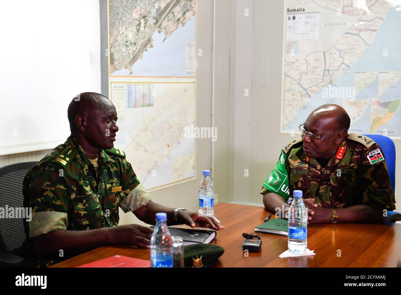 Maj. Gen. C Tai Gituai of AMISOM meets with Maj. Gen. Joseph ...