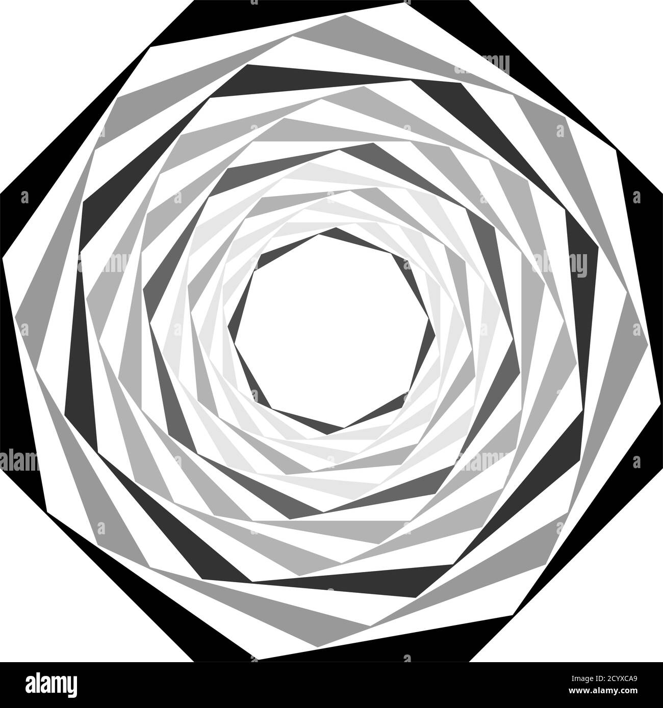 Circular, radial abstract spiral, vortex design element. Swirl, twirl ...