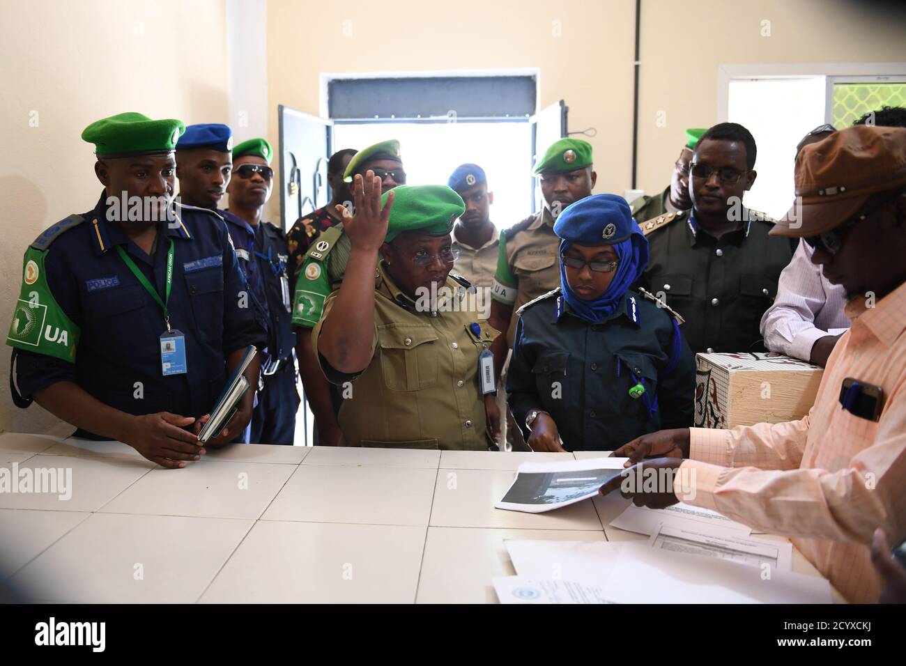 Acting AMISOM Police Commissioner Christine Alalo and Brig. Gen. Zakia ...