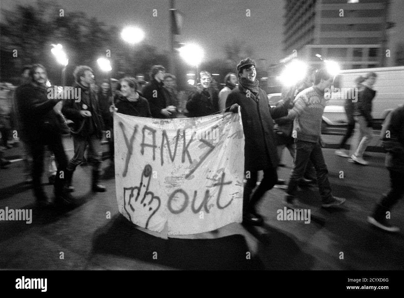 Germany cold war protest Black and White Stock Photos & Images - Alamy
