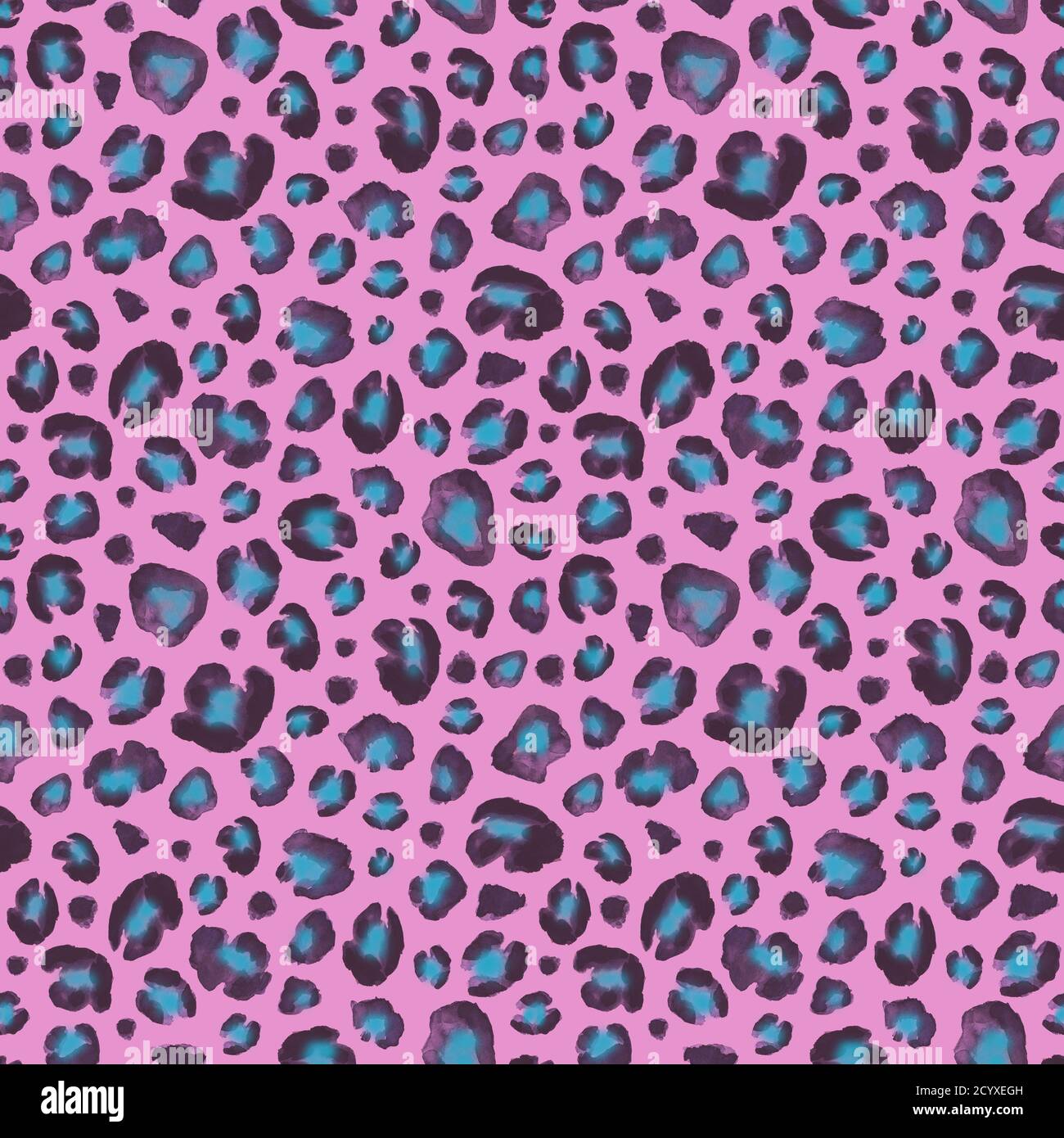 Purple And Teal Cheetah Print Background