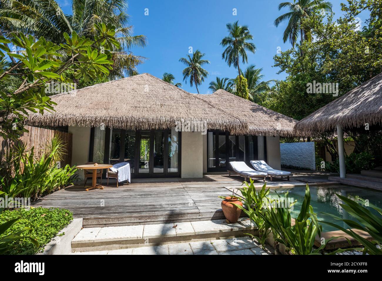 Como Maalifushi; Garden Villa; Thaa Atoll; Maldives Stock Photo - Alamy