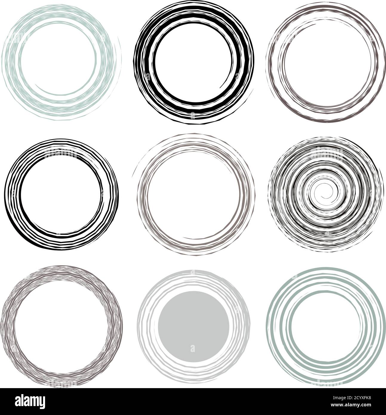 Cyber-cyberpunk, sci-fi geometric circles, rings. Hi-tech HUD elements ...