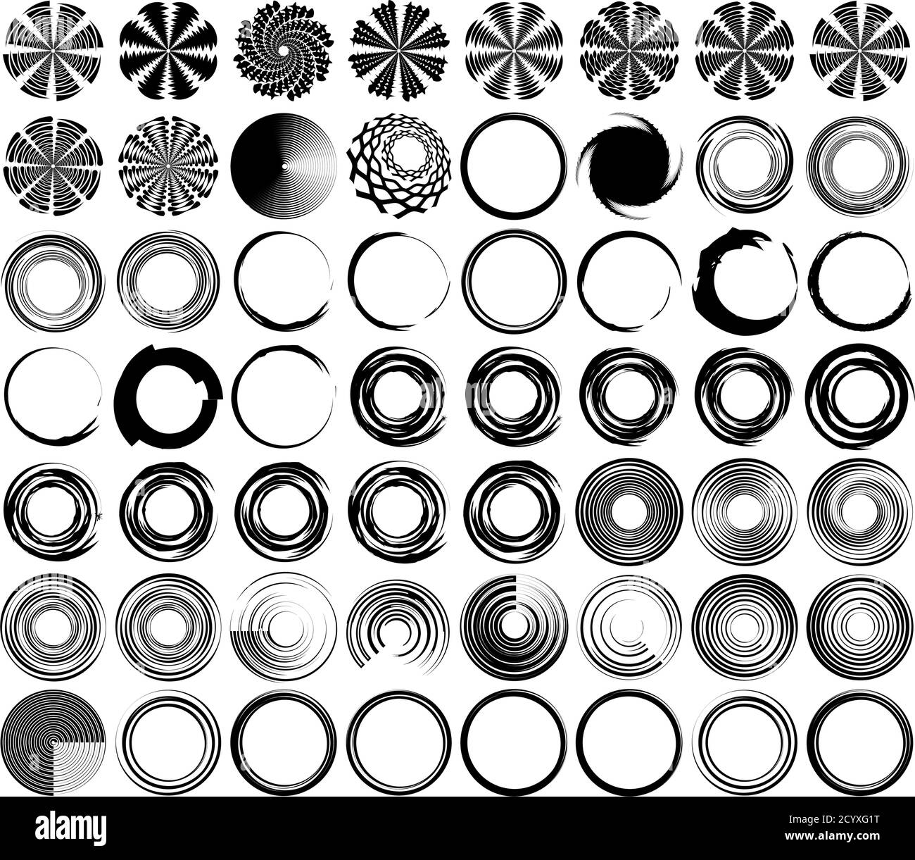 Circular spiral, swirl, twirl circle vector illustration. Radial ...
