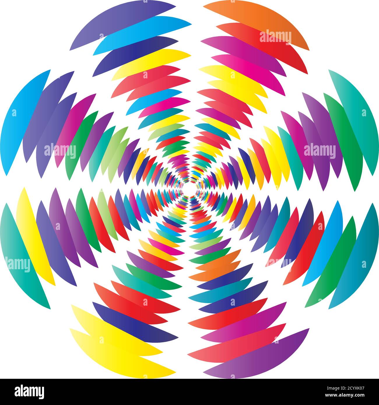 Circular spiral, swirl, twirl circle vector illustration. Radial ...