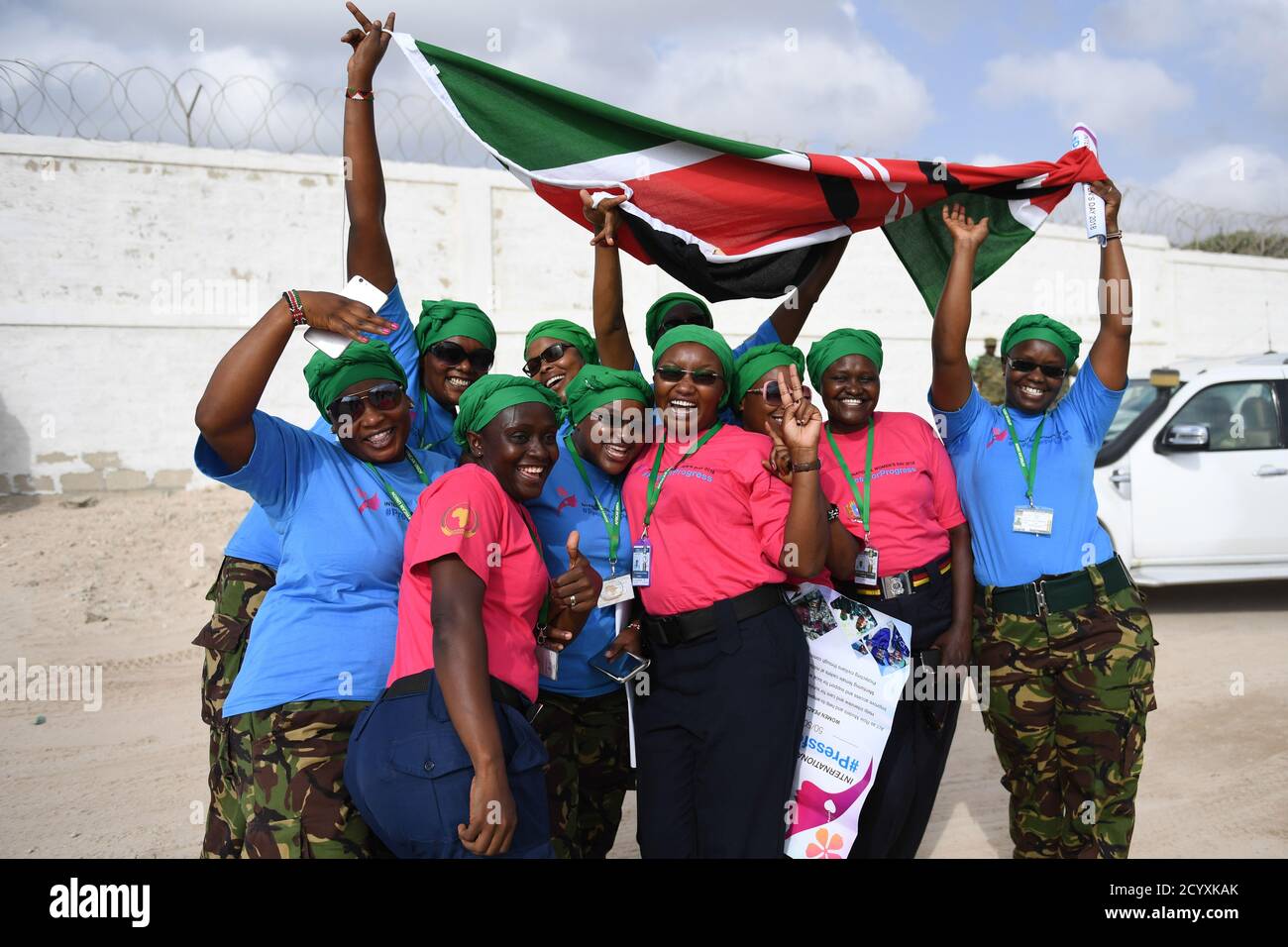 On March 8, 2018, female peacekeepers of the African Union Mission in ...