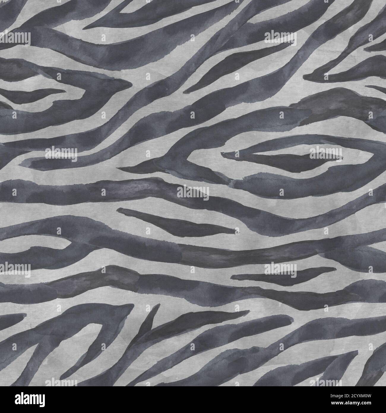 Gray zebra striped abstract seamless background. Watercolor hand drawn ...
